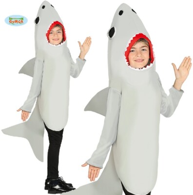 Childs Unisex Shark Fancy Dress Costume Kids Sea Creature Outfit Ocean ...