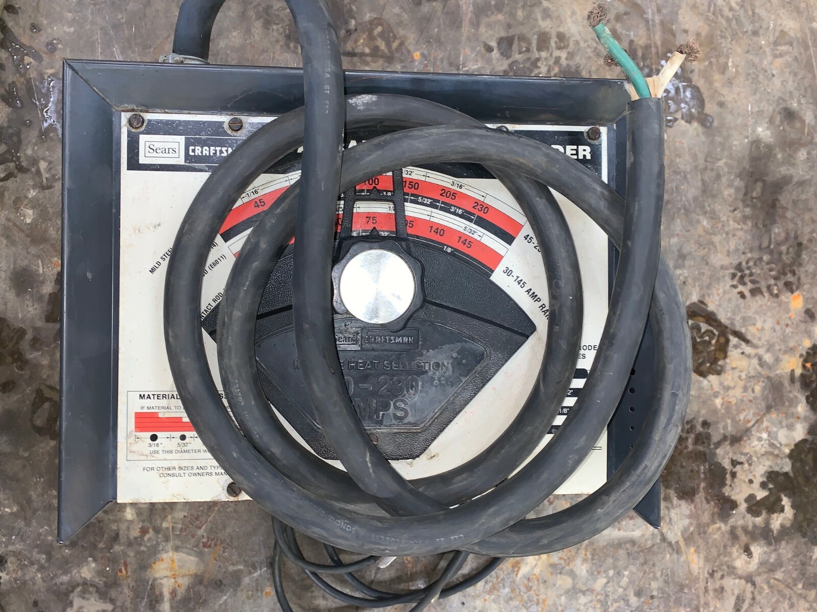 CRAFTSMAN DUAL RANGE WELDER 113.201371 230 AMP @ 25 ARC VOLT SINGLE ...