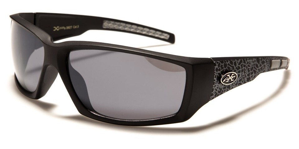 X-Loop Wrap Around Rectangle Camouflage Pattern Temple Sunglasses ...