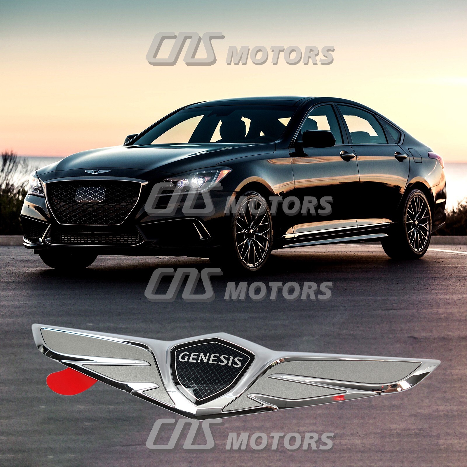 GENUINE Hood & Trunk Emblems set for 2018-2020 Genesis G80 OEM ...