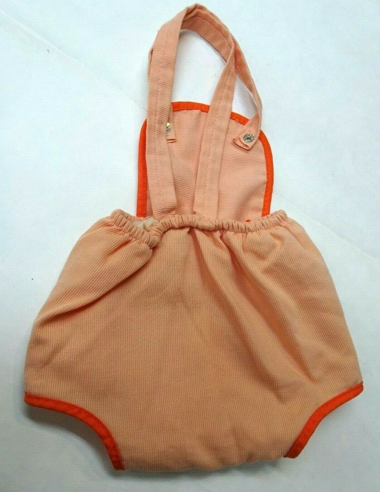 Vintage 1960s Era Orange Sunsuit w/Rubber Lined Bottom-Very Cute w ...