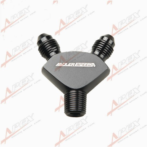 Aluminum 1/8'' NPT Inlet x 3AN Outlet x AN3 Outlet Y Block Adapter ...