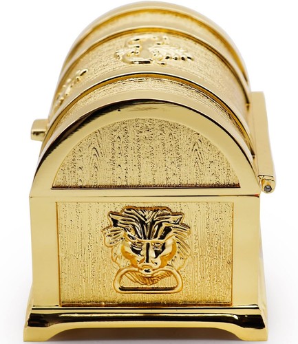 Rectangle Vintage Metal Treasure Chest Trinket Jewelry Box Gift Medium ...