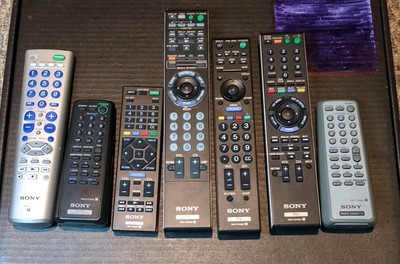 Lot Of 7 Various Sony Remote Controls See Pics New Added | eBay