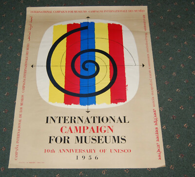 Vintage Original 1956 UNESCO Poster International Campaign for Museums ...