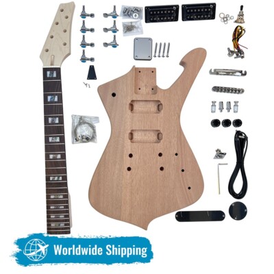 DIY Electric Guitar Kits 7 Strings 22 Frets Bolt On 1V1T3W ice FREE ...