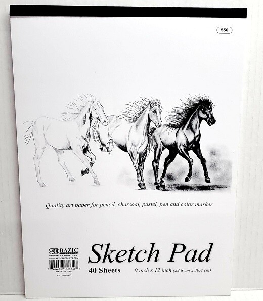 SKETCH PAD PAPER ART BOOK COLOR ILLUSTRATIONS DRAW 40 SHEETS NEW #550 ...