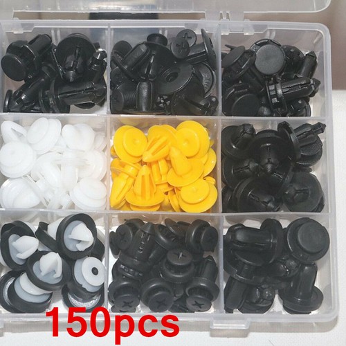 150Pcs Car Body Plastic Push Pin Rivet Fasteners Trim Panel Moulding ...
