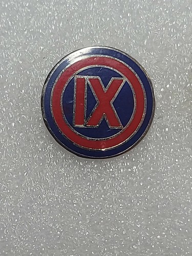 ARMY IX 9th CORPS USA MILITARY LAPEL PIN BADGE 7/8 Inch Enamel Blue Red ...