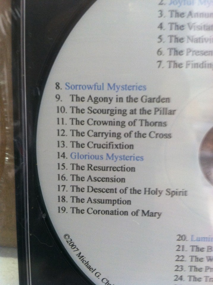 Rosary CD, 20 Decades of the Rosary on One CD.+ 1 How to Pray the ...