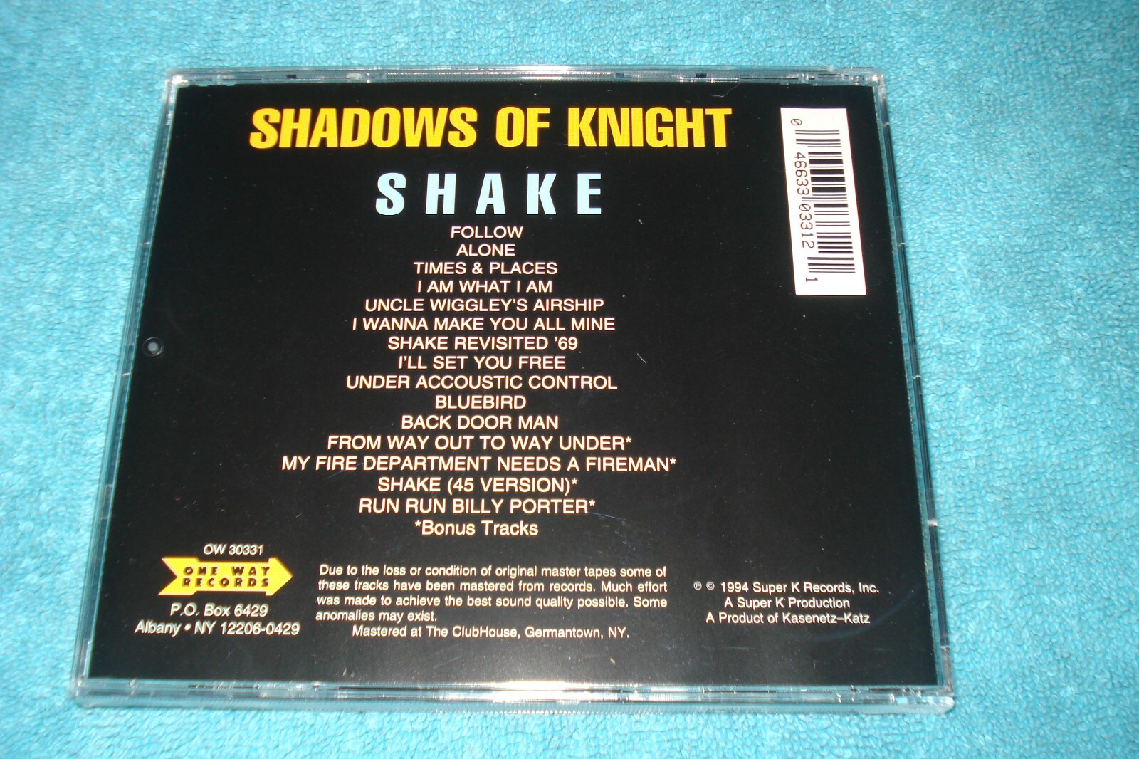 Shadows of Knight by Shadows of Knight (CD, Sep-1994, One Way Records ...