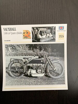 CARTE FICHE MOTO collection ATLAS VAUXHALL 1000 CM3 QUATRE CYLINDRES | eBay