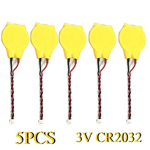 5PCS 3V CR2032 Battery With 2pin 1.25 Plug For Laptop Motherboard ...