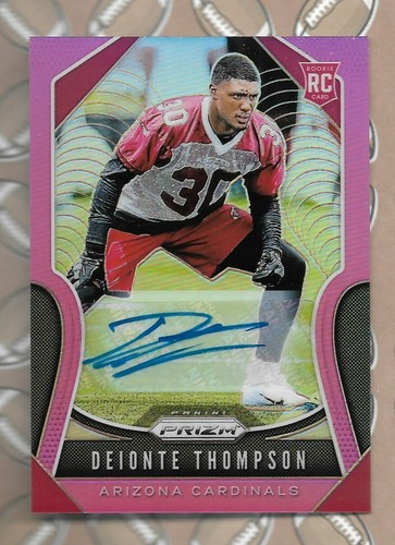 DEIONTE THOMPSON 2019 PANINI PRIZM PINKAUTOGRAPH AUTO ROOKIE RC #390 ...