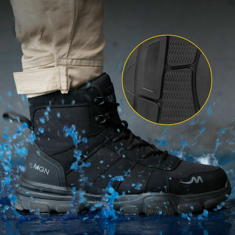 Mens Waterproof Safety Shoes Work Boots Size Steel Toe Sneaker ...