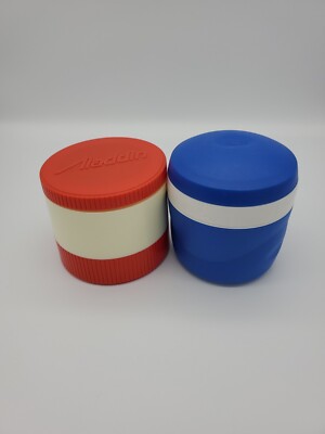 2 Vintage Insulated Food Containers Aladdin Model 7000 Freezer Lid ...