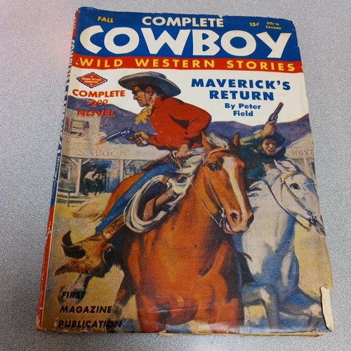 COMPLETE COWBOY-PULP 1944 magazine ww2 era golden age maverick's return ...