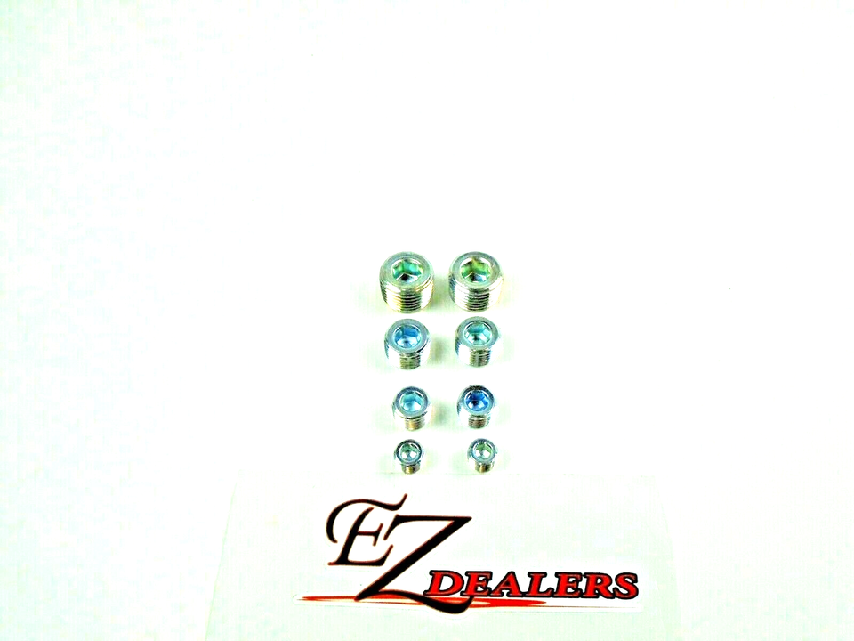 SBC Chevrolet Engine Block Intake Manifold Plug Kit 1/8" 1/4" 3/8" 1/2 ...