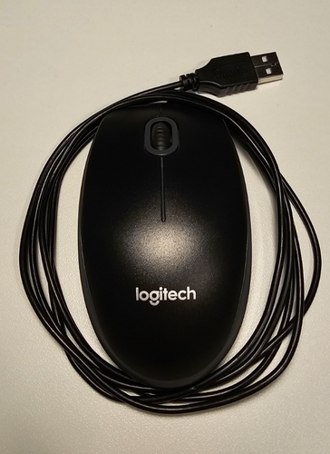 Logitech B100 Wired USB Mouse 3-Buttons Optical Tracking Ambidextrous ...
