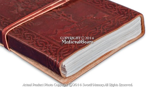 Medieval Handmade Brown Celtic Eagle Leather Journal Diary LARP ...