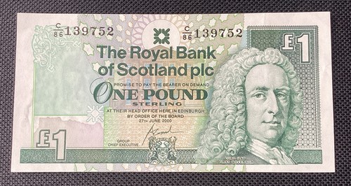 2 x ROYAL BANK OF SCOTLAND 27th June 2000 £1 NOTE ONE POUND NOTE | eBay UK