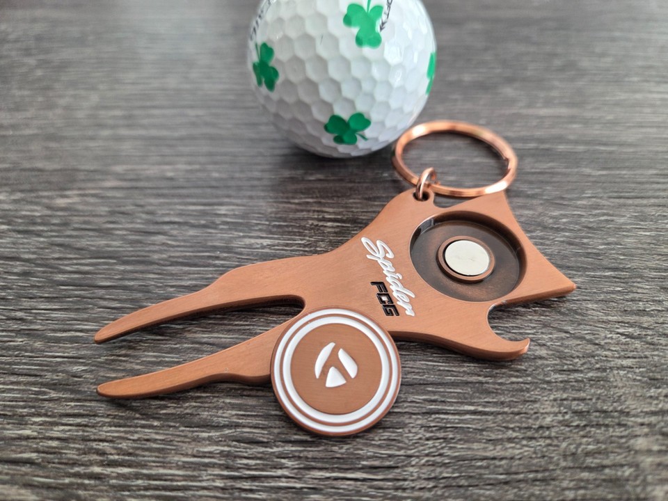 Rare TaylorMade Golf Spider Divot Pivot Repair Tool w/ ball marker/Key ...