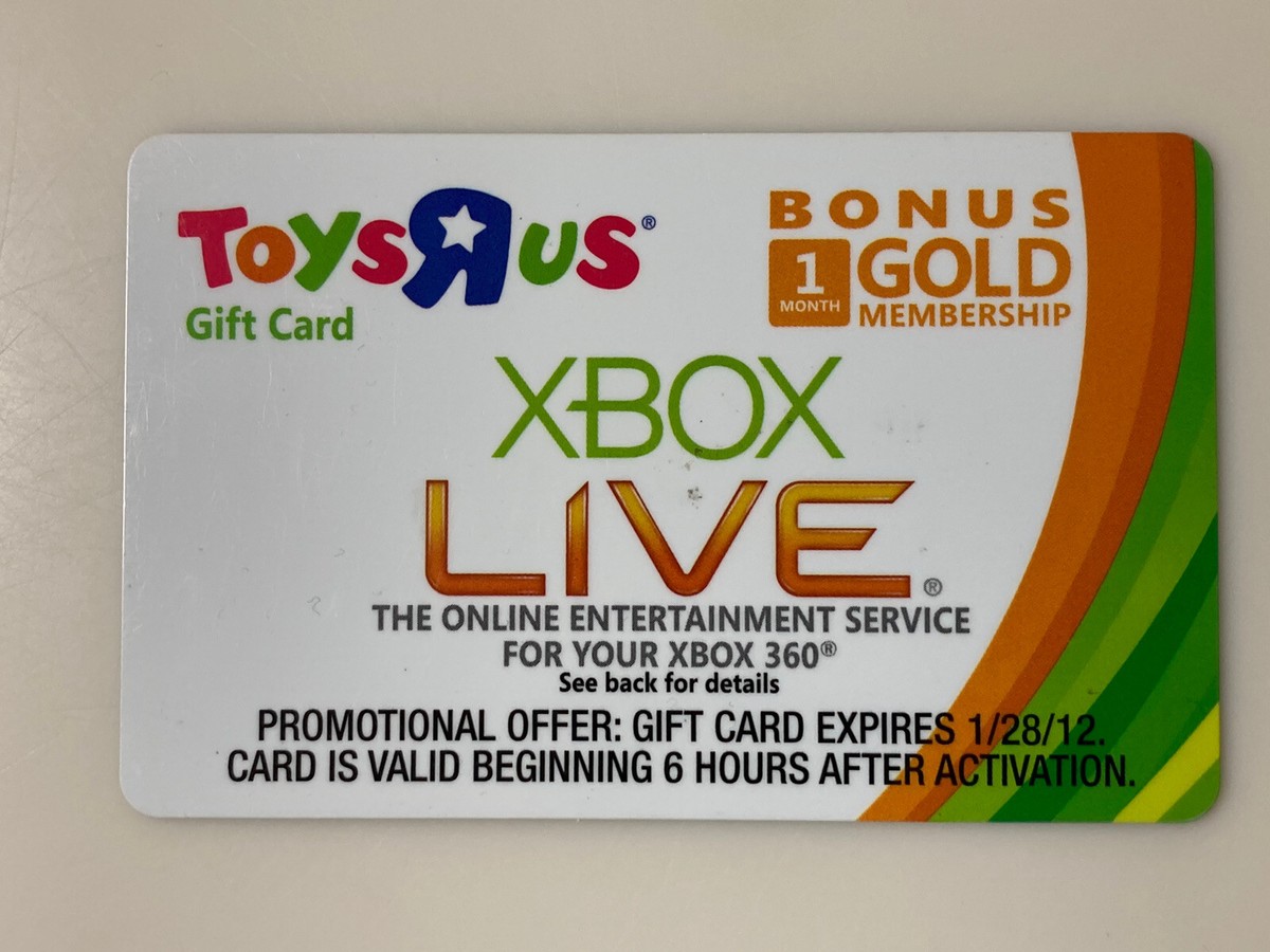 Xbox Live Card Back Microsoft Xbox Live 3 Month Gold Card (Physical