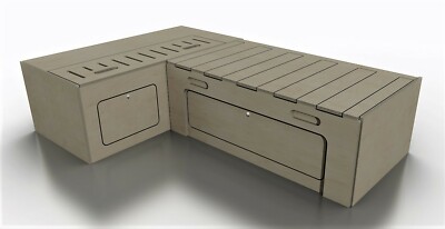 PLY - L Shape Seat Campervan Bed Pull Out Bench 6'x4' BED056M/57M ...