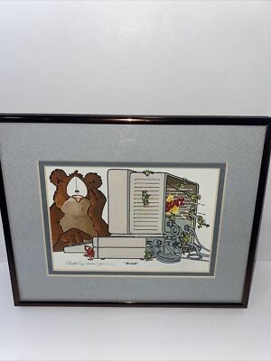 Robert Marble "Bugs" Signed Lithograph Print Matted Framed very nice ...