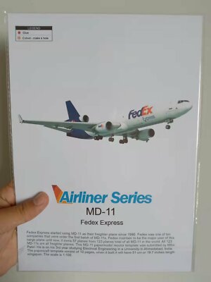 New DIY 1/100 Fedex MD-11 Air Plane 3D Paper Model 3D Paper Model ...