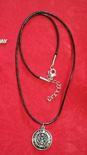 ARMY ANTIQUE SILVER CHARM - BRACELET - NECKLACE - MILITARY - WIFE ...