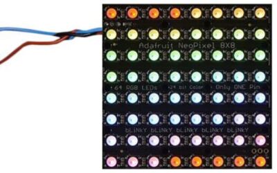 Adafruit 2871, NeoPixel NeoMatrix 64 RGBW Natural White LED Matrix ...