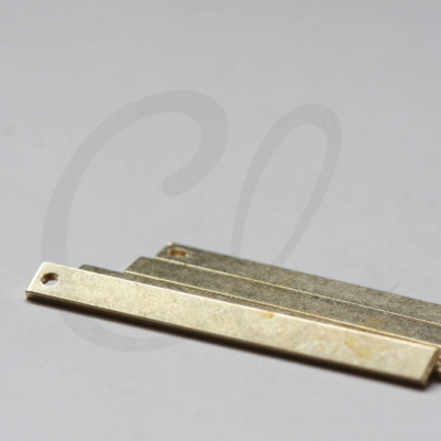 10 Pieces Raw Brass Charms - Rectangle 48x4mm (CW-3586C-J-260X) | eBay