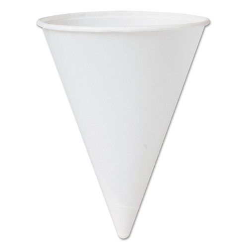 SOLO Cup Company Bare Treated Paper Cone Water Cups, 4 1/4 oz., White ...