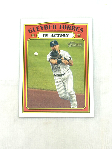 Gleyber Torres 2021 Topps Heritage Baseball Card 292 New York Yankees ...
