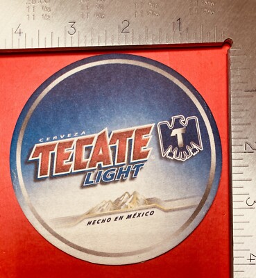 TECATE LIGHT MEXICO 4 INCH ROUND BEER COASTER RARE VINTAGE Q2 | eBay