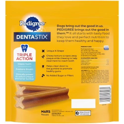 Pedigree Dentastix Dental Dog Treats with Original Chicken for Large ...