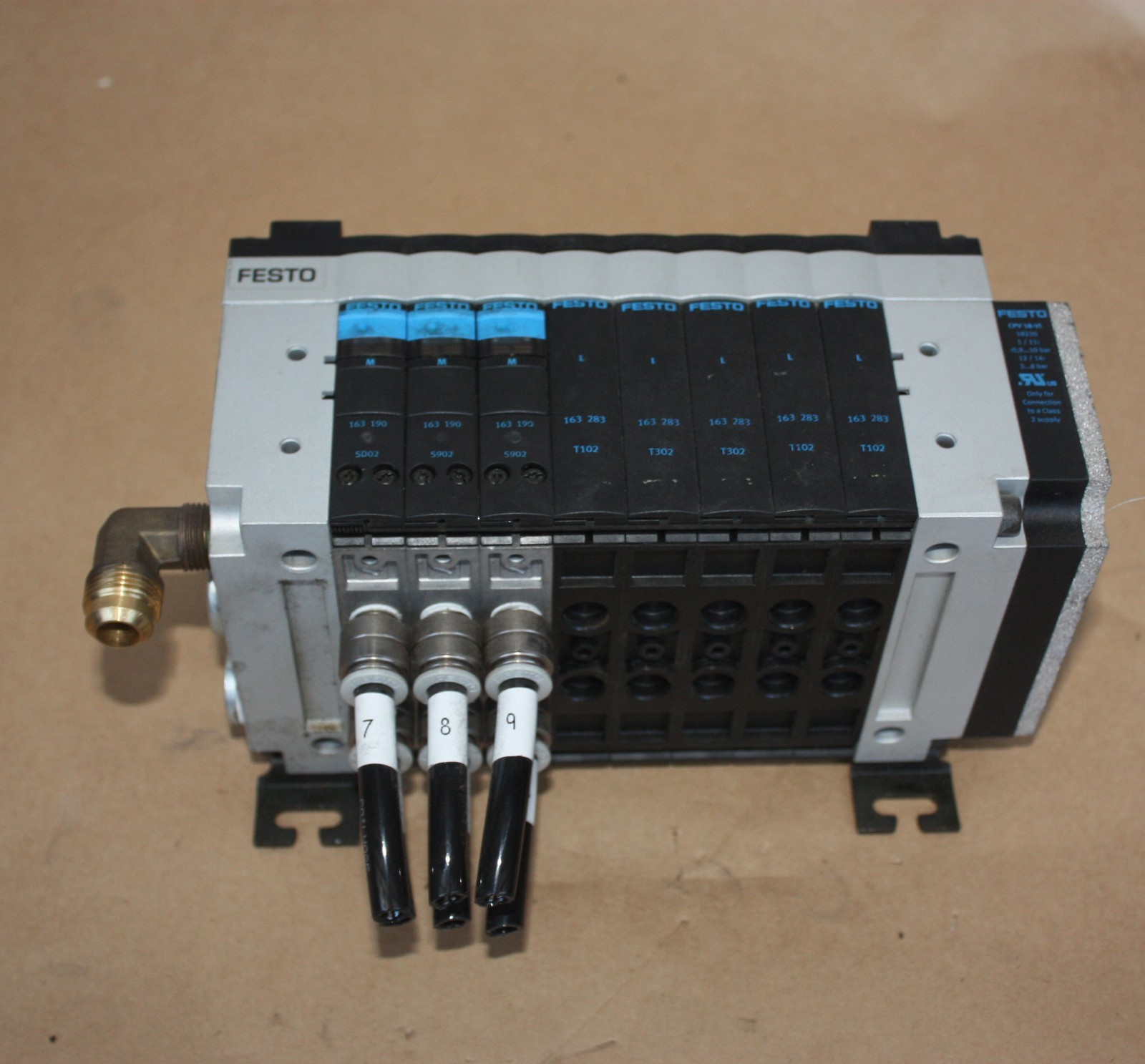 FESTO Pneumatic Solenoid Valve Manifold CPV18-V1 CPV18-GE DN2-8 8 SLOTS ...