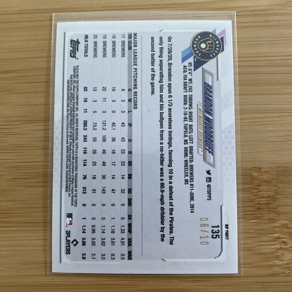 2021 Topps RIP PARTY /10 Brandon Woodruff | eBay