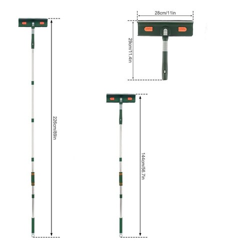 Smart Design Skirting Board Cleaner 172cm Long Handle Lightweight Tool ...