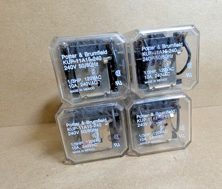 TE Potter & Brumfield KUP-11A15-240 Gen. Power Relay, 240VAC, 10A, 3PDT ...