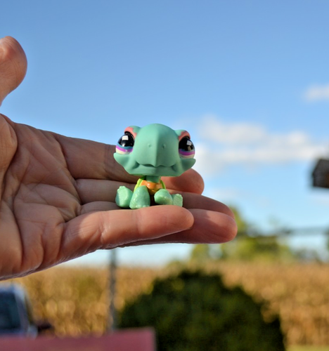 LPS HASBRO 2006 C-031 BLUE/GRN TURTLE O DIAMOND BLUE PURPLE EYES LIME ...