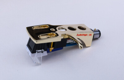Gold plated headshell + cartridge for Technics SL1200, SL1210, SL1600 ...