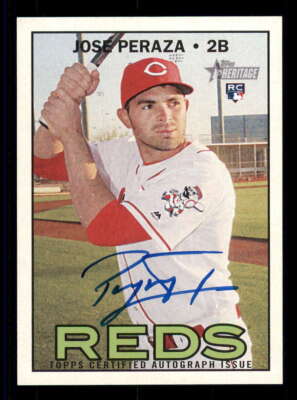 2016 Topps Heritage High Real One Autograph/Auto JP Jose Peraza Reds ...