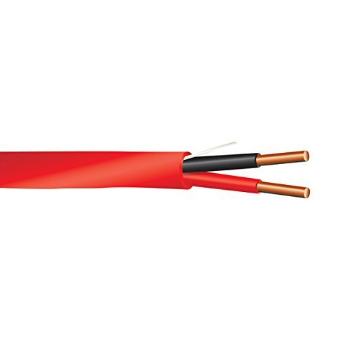 500' 12 AWG 2C Solid Non Shielded FPLP Plenum Fire Alarm Cable Power ...
