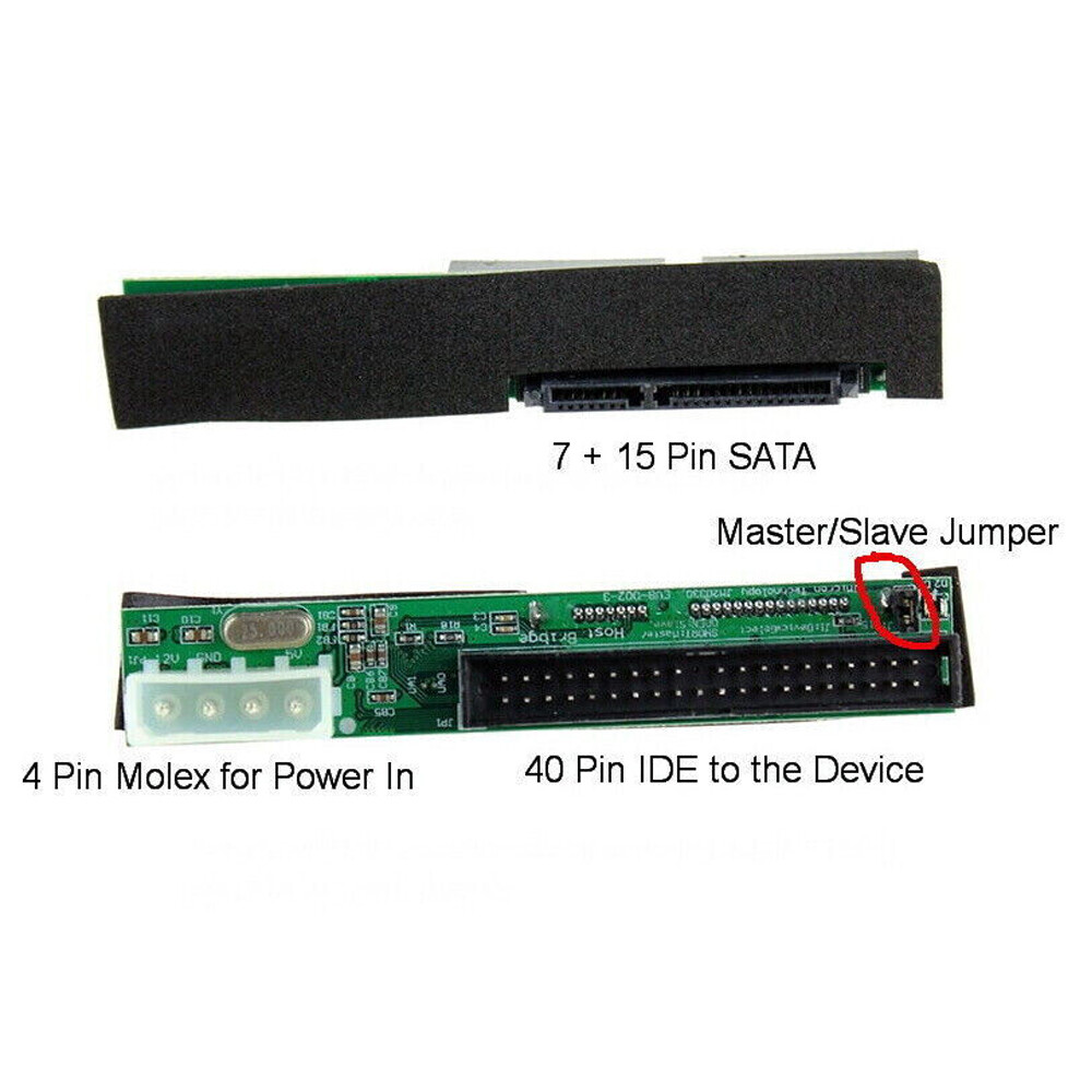 2PCS Serial ATA SATA to IDE/PATA 40 Pin Converter 3.5" Adapter Card PC ...