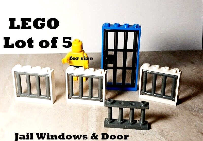 LEGO Jail Bars Police Door Blue Frame Wall Bar Old West Western ...
