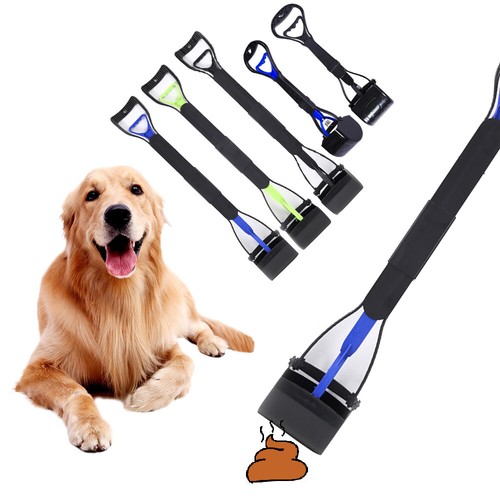 Large Non-Breakable Pet Dog Cat Pooper Scooper w/Long Handle Waste Pick ...