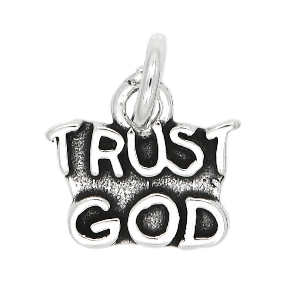 Sterling Silver Trust God Charm or Pendant | eBay