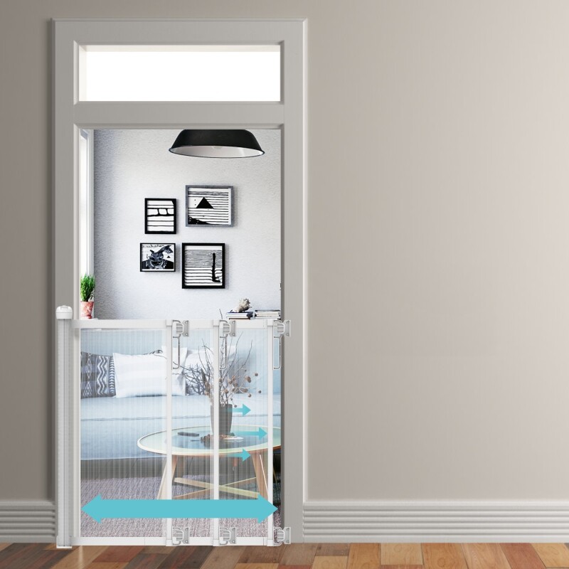 54/71 inch Retract-A-Gate Portable Extending Baby & Pet Home Safety ...